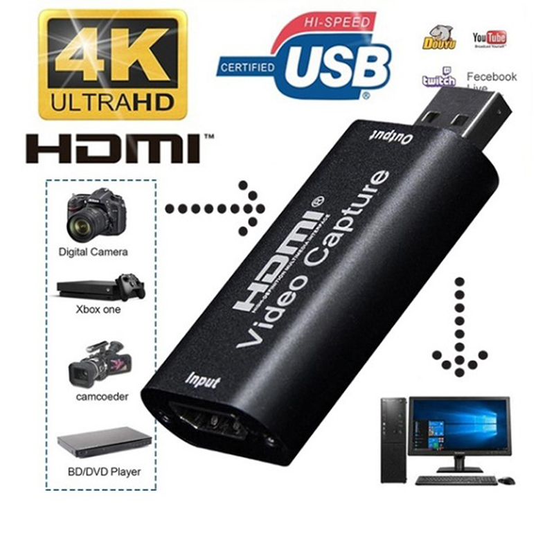 Video Capture Cards Audio Capture Adapter HDMI To USB 3.0 Definition 4K ...