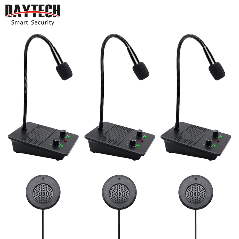 Daytech Window Speaker System Window Intercom System Microphone with Speaker Anti-Interference ...