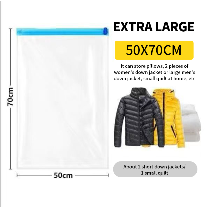 (HOME+) Portable Vacuum Storage Bags Hand-rolled Vacuum Compression ...