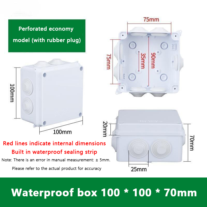 YADUN White Connection Cable Branch DIY Waterproof IP65 Power Case ...