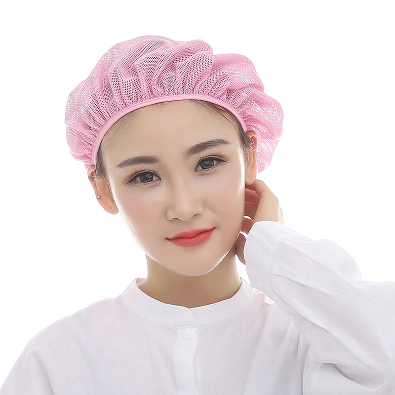 Black Elastic Chef Net Hat Cook Caps Kitchen Health Work Hats Canteen ...