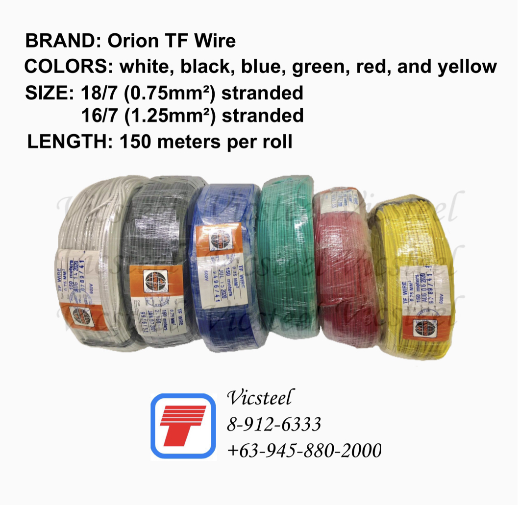 TF Wire Stranded Single Color Orion 16/7 Black White Blue Yellow Green ...