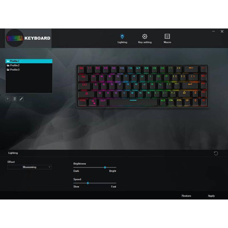 【Ready Stock】MK68 Mechanical Keyboard Kit RGB Light Bluetooth 2.4g ...