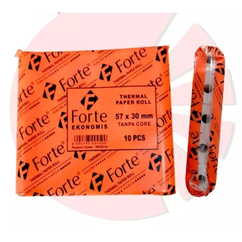 Kertas Thermal Forte 57x30 mm (10 Roll) Economies kertas struk kasir ...