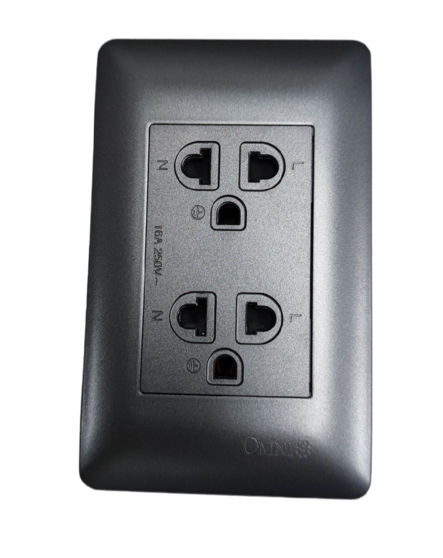 Duplex Universal Outlet with Ground with Plate ( Designer Series ...