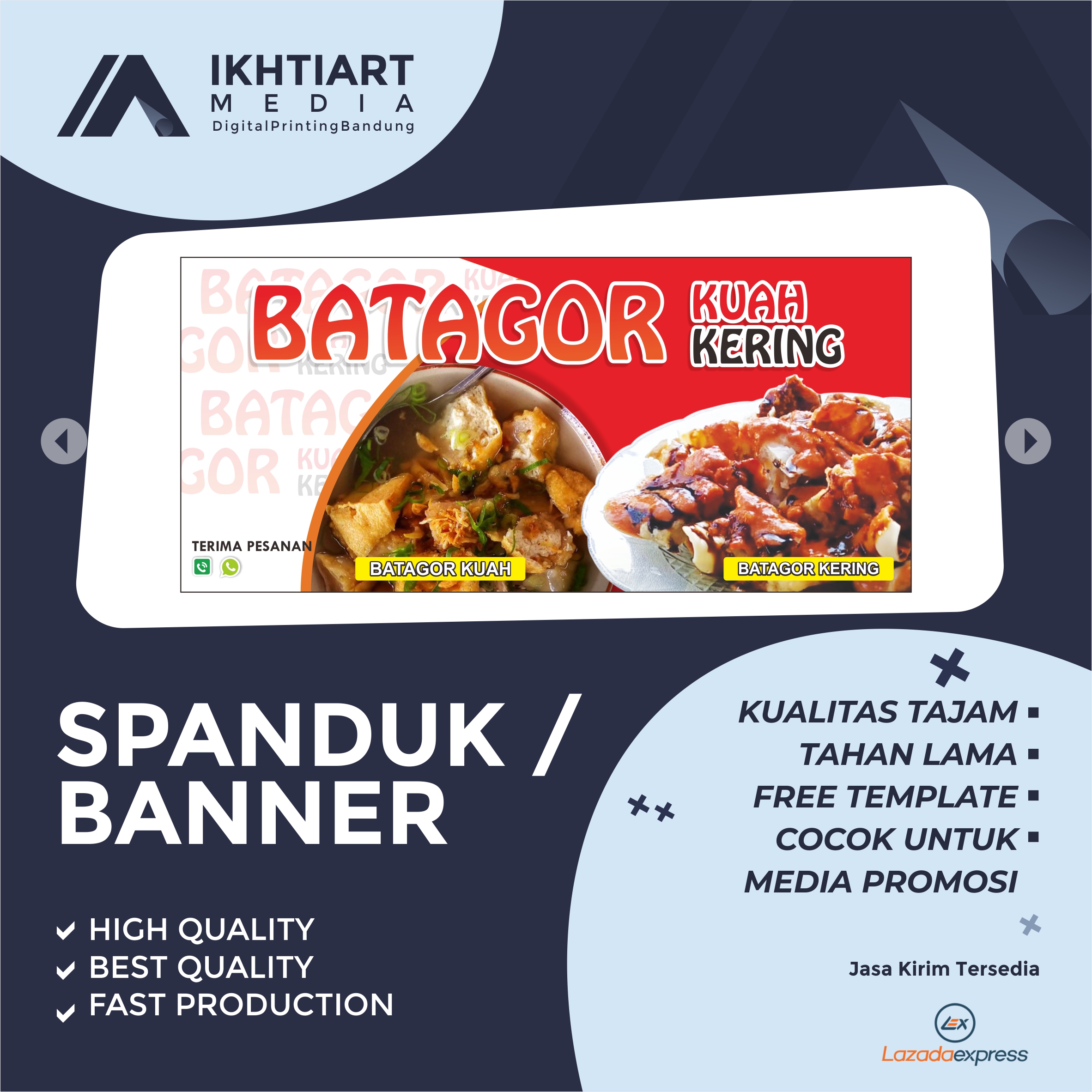 Spanduk Banner Backdrop Batagor 120X55 | Lazada Indonesia