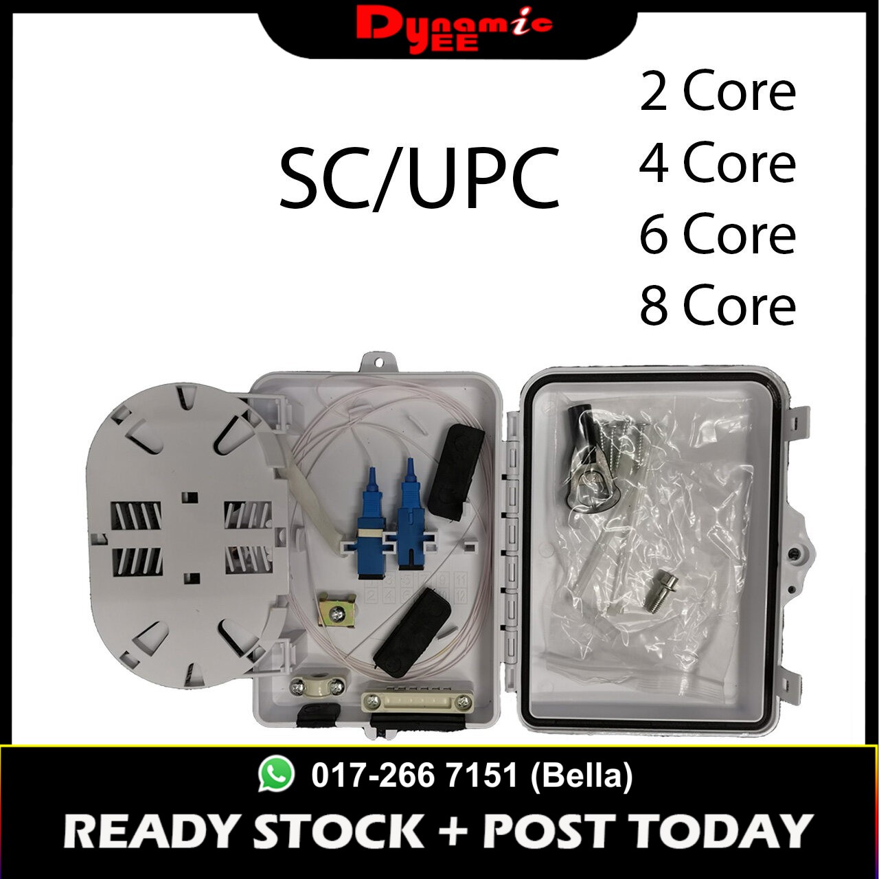 2/4/6/8-port FTB Wall Mounted Fiber Termination Box Full Set FDB201 ...