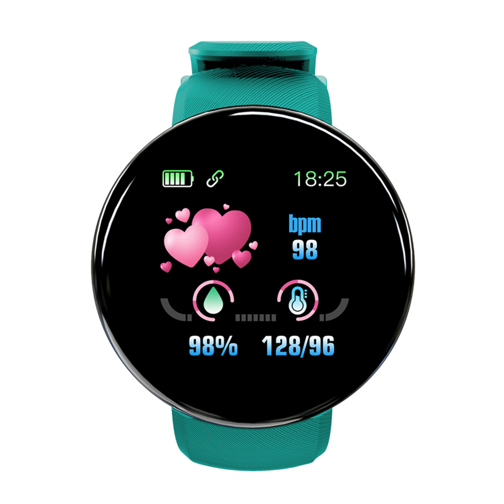 D18 Smart Watch Full Touch Clock Blood Pressure Heart Rate Monitor ...