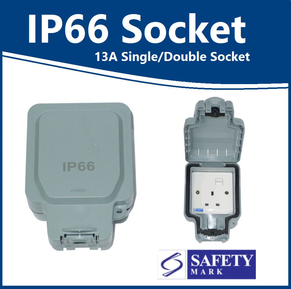 FYM IP66 Weatherproof Single Double Switch Socket Outlet 13A Waterproof ...