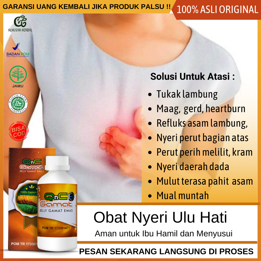 Obat Nyeri Ulu Hati dengan QNC JELLY GAMAT Spesialis Obat tukak lambung ...