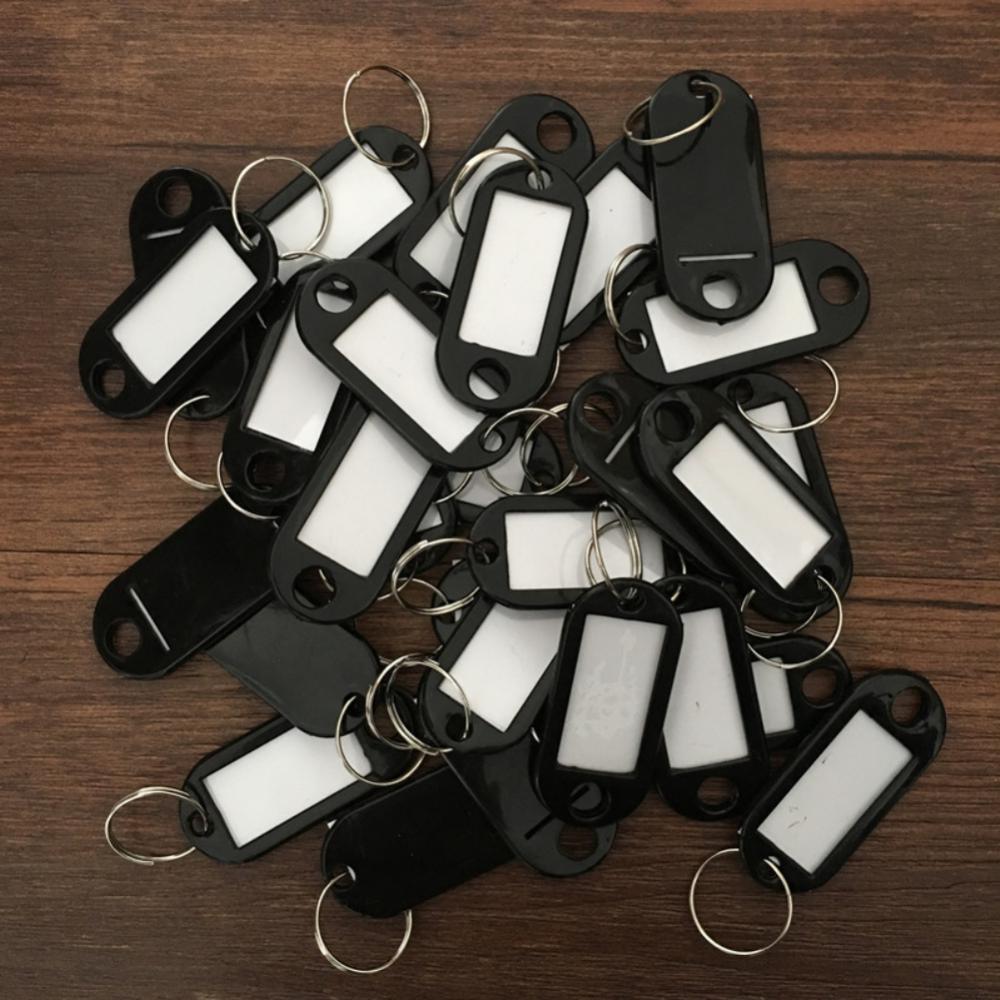 10pcs Plastic Keychain Key Tags Label Numbered Name Baggage Tag Hotel ...