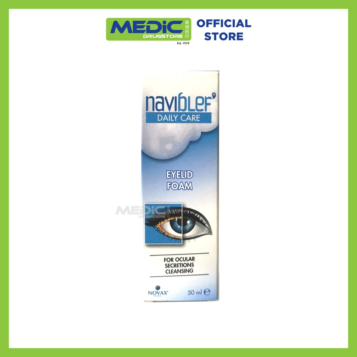 Novax Naviblef Daily Care Eyelid Foam 50ml - By Medic Drugstore ...