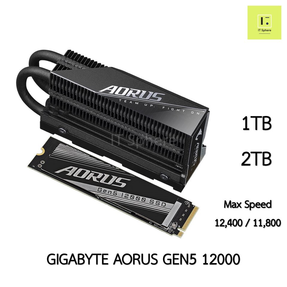 SSD GEN5 M.2 GIGABYTE AORUS 12000 1TB 2TB SSD M2 NVMe PCIe เอสเอสดี ...