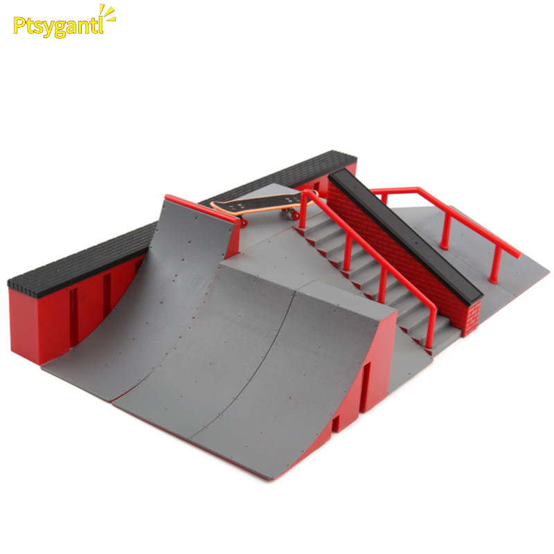 Ptsygantl 6 In 1 Skateboard Ramp , Fingerboard Half Pipe Ramp, Mini ...