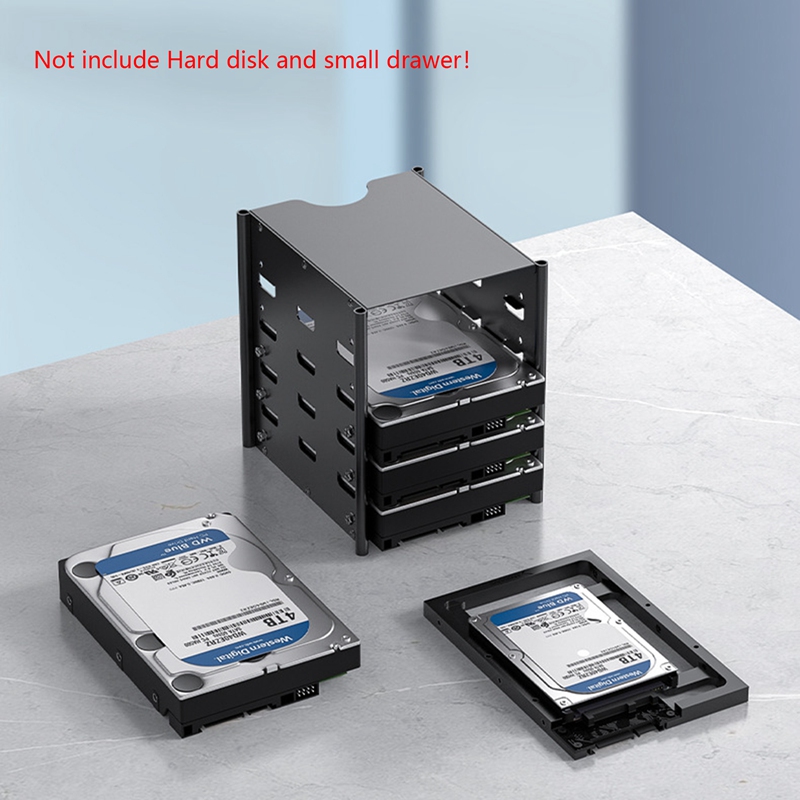 3.5 Inch HDD Hard Drive Cage 5X3.5 Inch HDD Cage Rack DIY Hard Disk Box ...