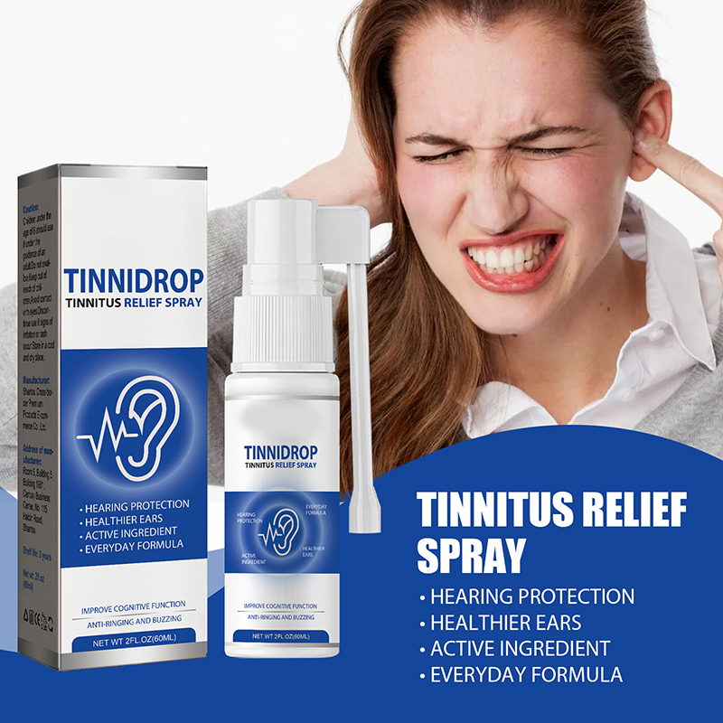 60ml Tinnitus Relief Spray Clean Ear Canal Blockage Improve Listening ...