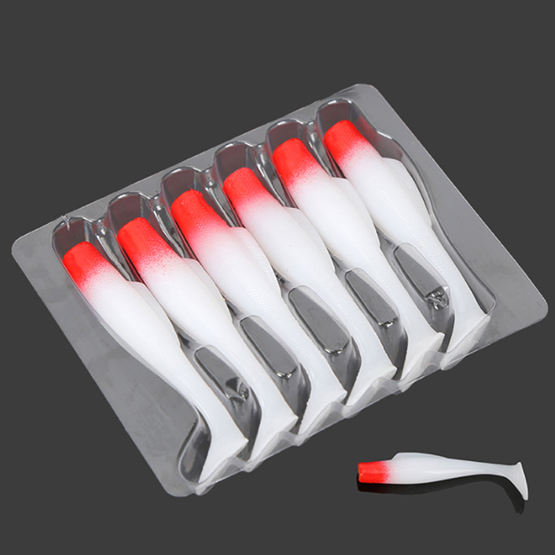 6pcs TPR Soft Lure 8 cm Rubber Fishing Lure Shad Swim baits Silicone ...