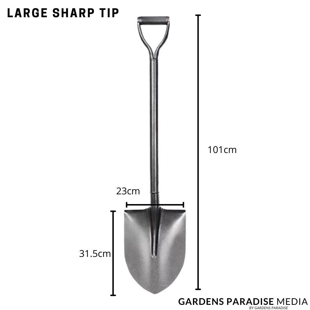 Solid Sharp & Flat Tip Large Stainless Steel Spade By Gardens Paradise ...