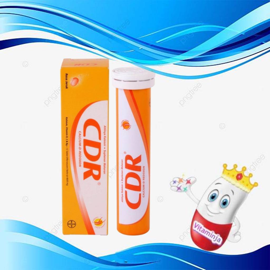 CDR ซีดีอาร์ (CALCIUM-D-REDOXON) แคลเซียมเม็ดฟู่ 1 กล่อง 15 เม็ด EXP.03 ...