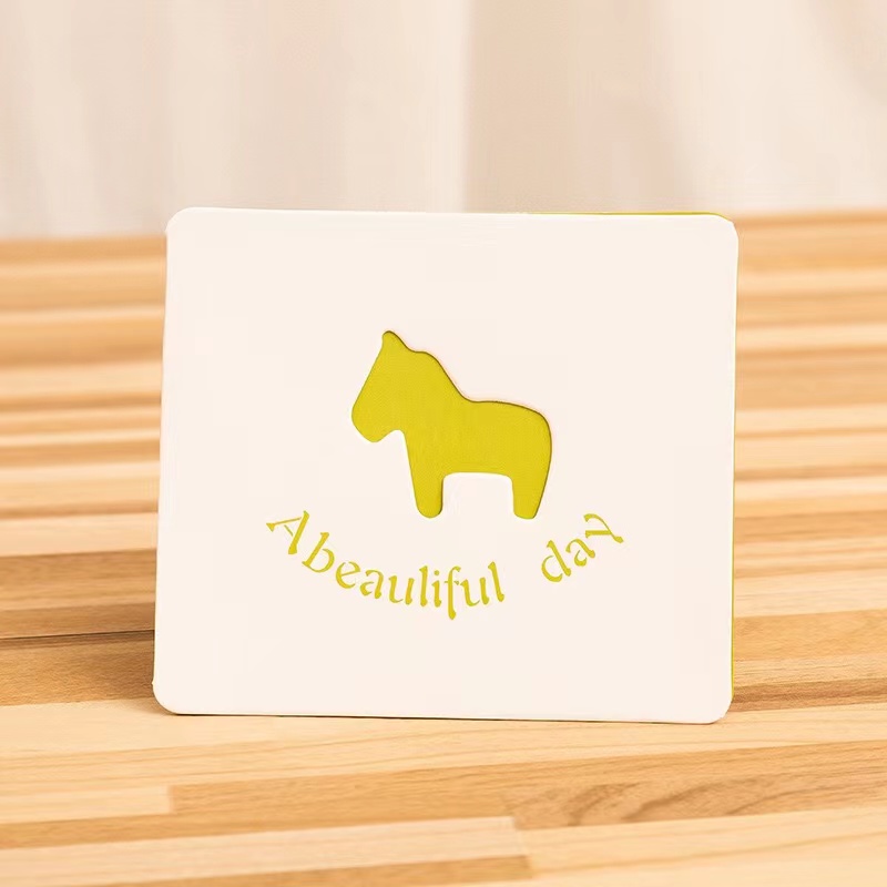 NOVELTY Creative Colorful Hollow Folded Wish Greeting Card Kad Hadiah ...