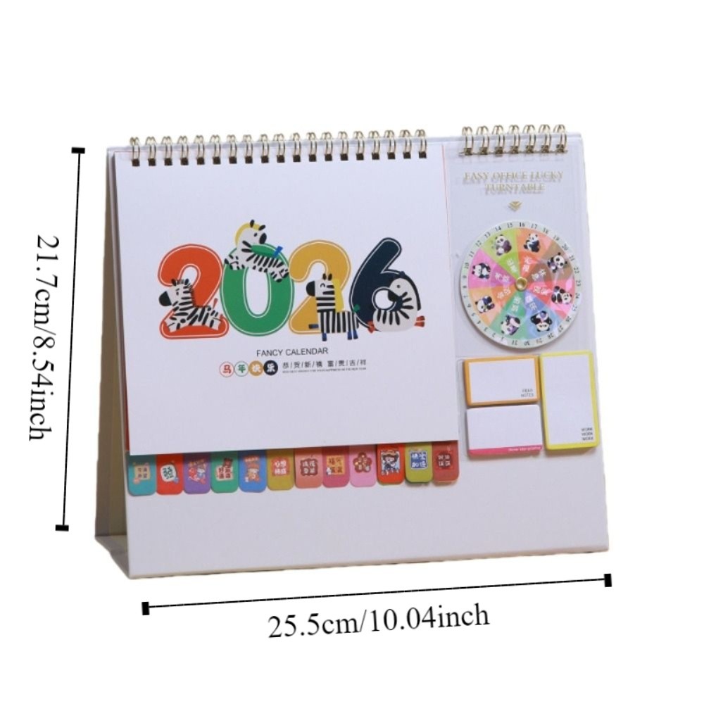 Portable Chinese New Year Style 2026 Desk Calendar Month Date Display ...