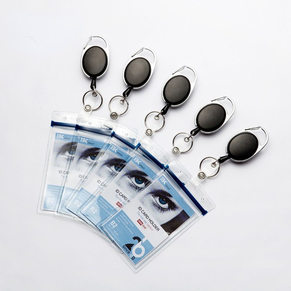 Office Anti Lost Telescopic Lanyard Name Tag ID Card Badge Reel Clip ...