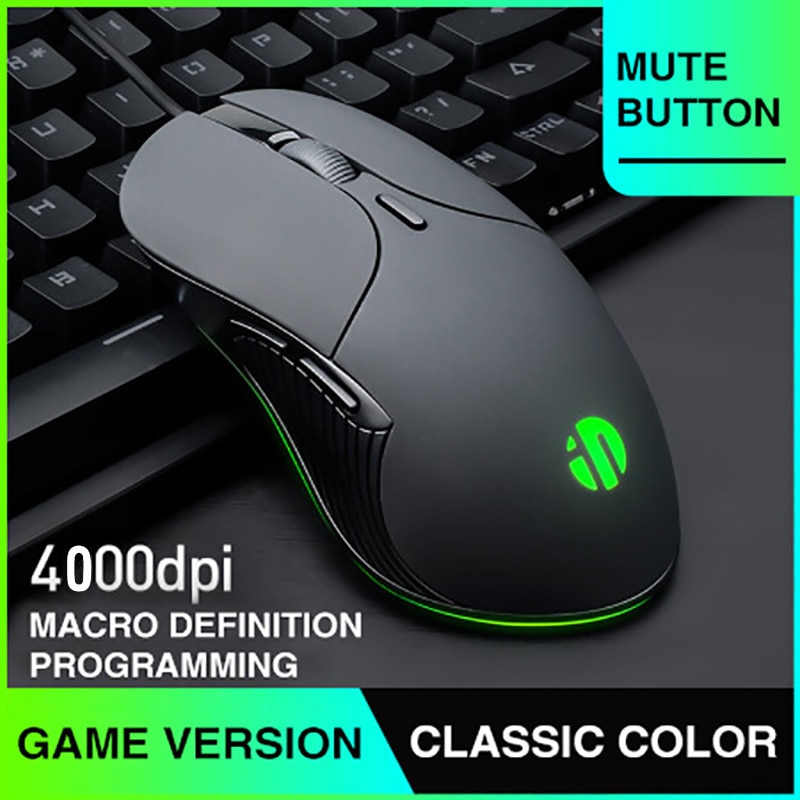 Profession Wired Gaming Mouse 6 Buttons 4000 DPI LED Optical USB ...
