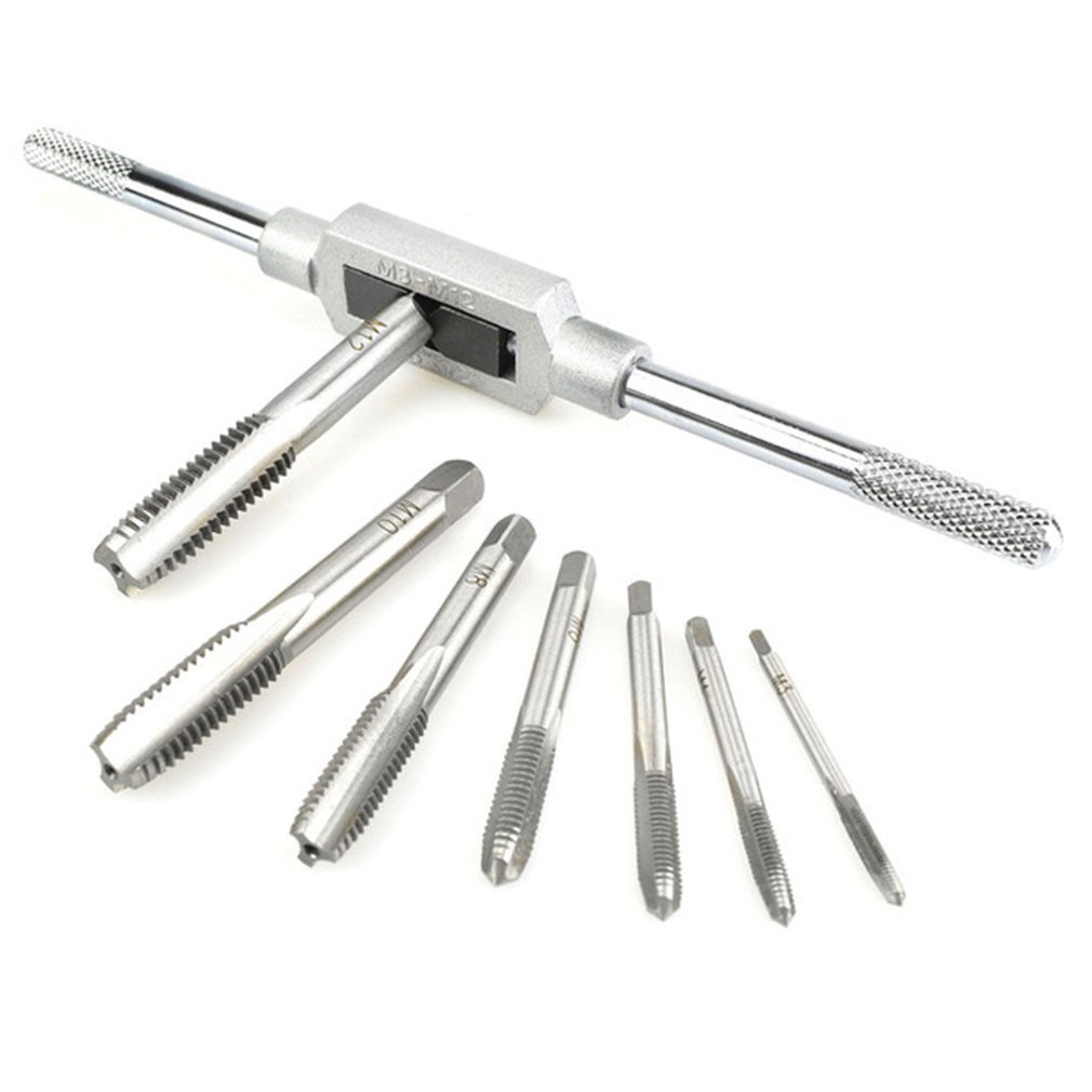 NEW 【Innovative design】8pcs Tap Drill Set Hand Tapping Wrench Tools ...