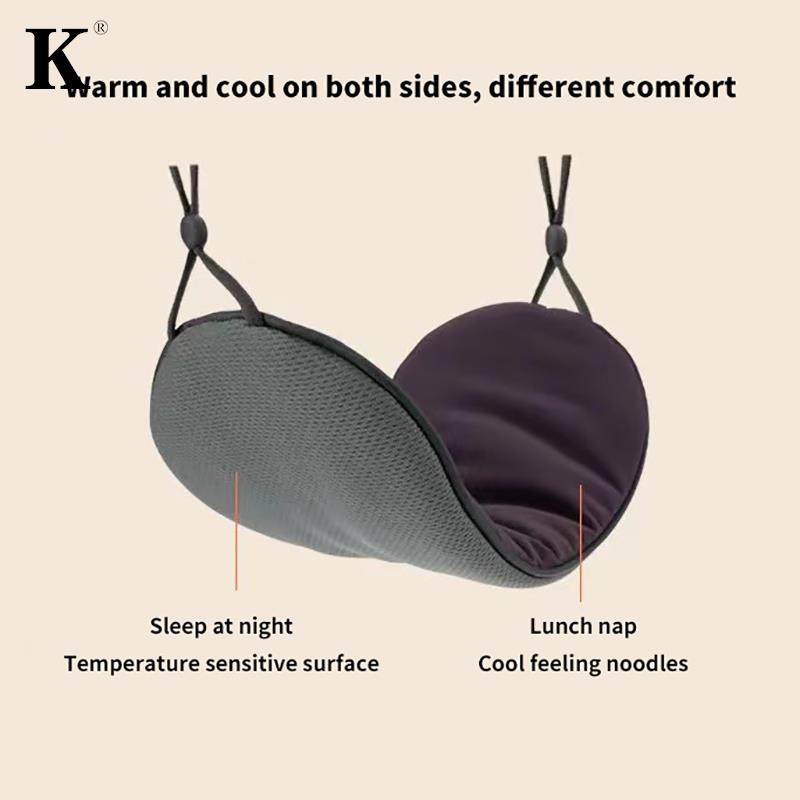 1pc Double-Sided Adjustable Size Ice Silk Warm Cool Sleep Eye Mask ...