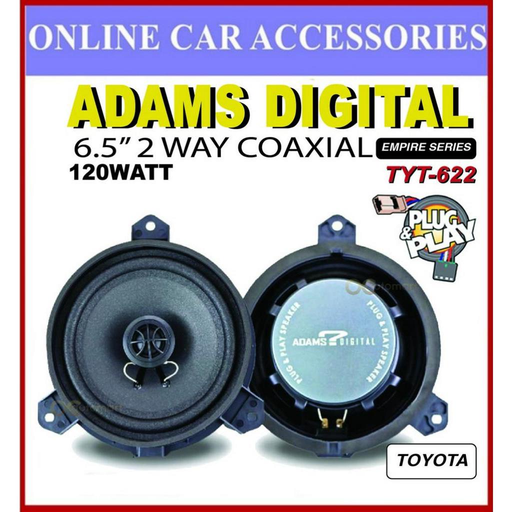 Adams Digital Toyota Plug and Play 6.5"Inch OEM 2 Way Coaxial Car ...