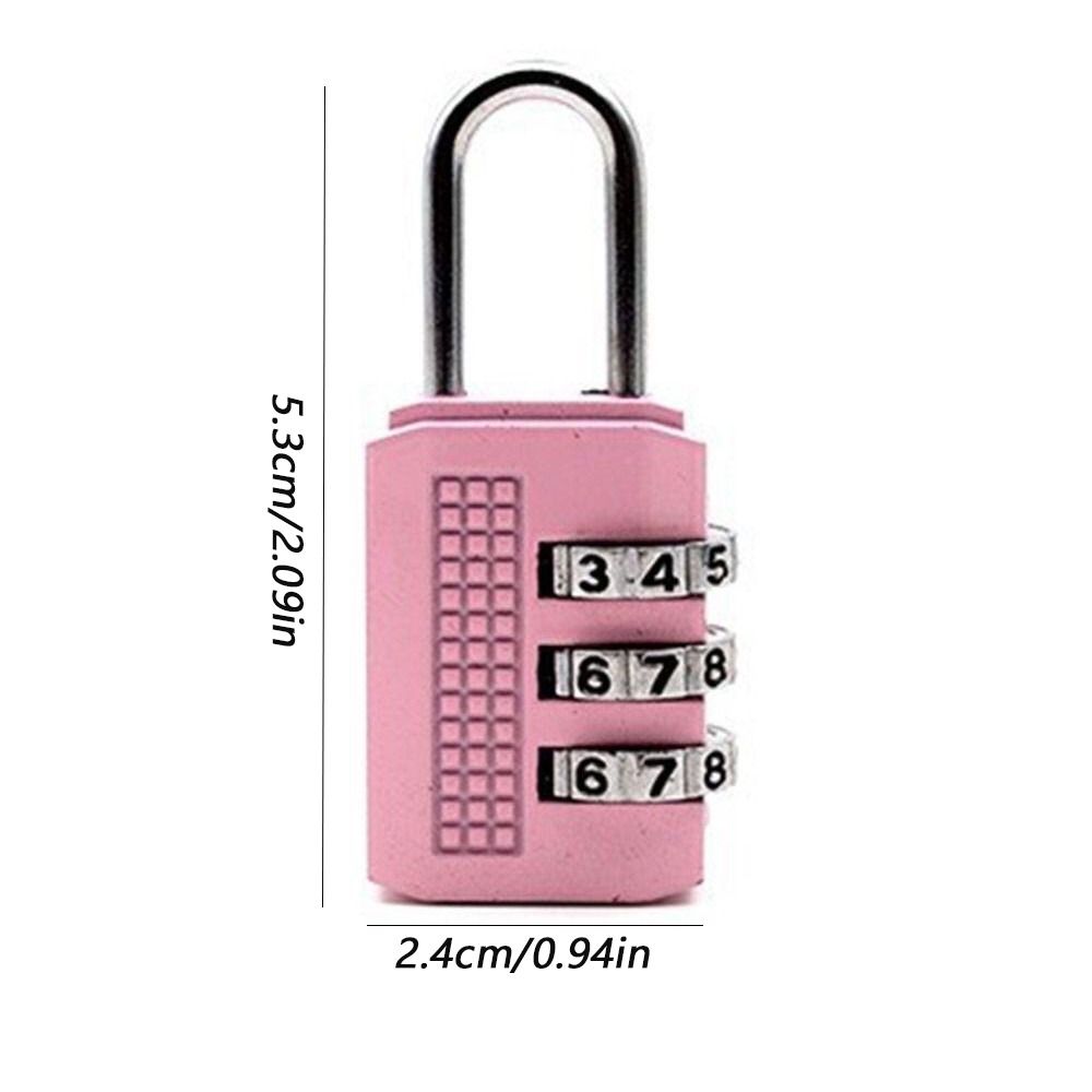 Practical Mini Number Lock Durable Solid Color Password Lock 3 Digit ...