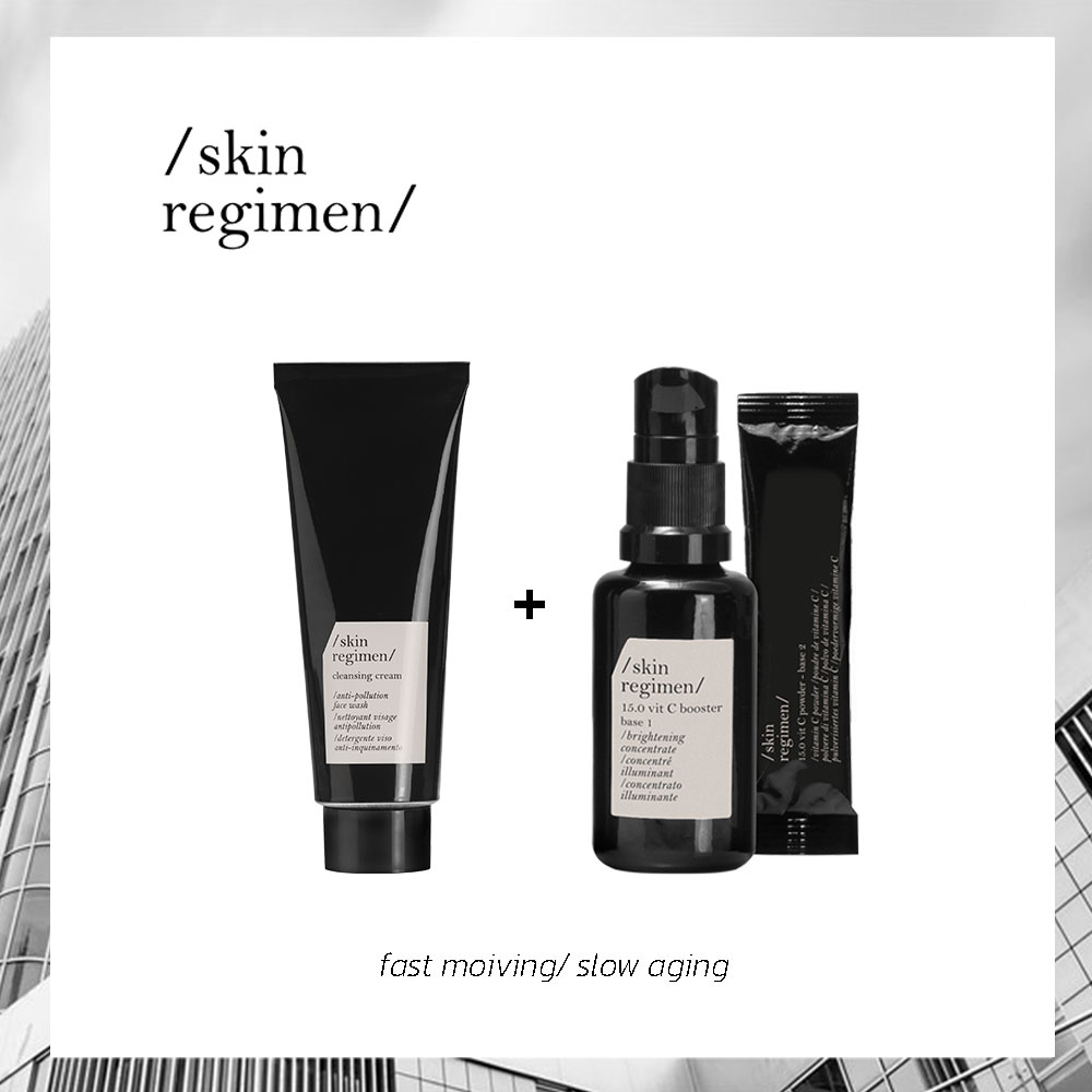 Skin Regimen Cleansing Cream 15ml & 15.0 Vit-C Booster สกิน เรจิเมน เคล ...