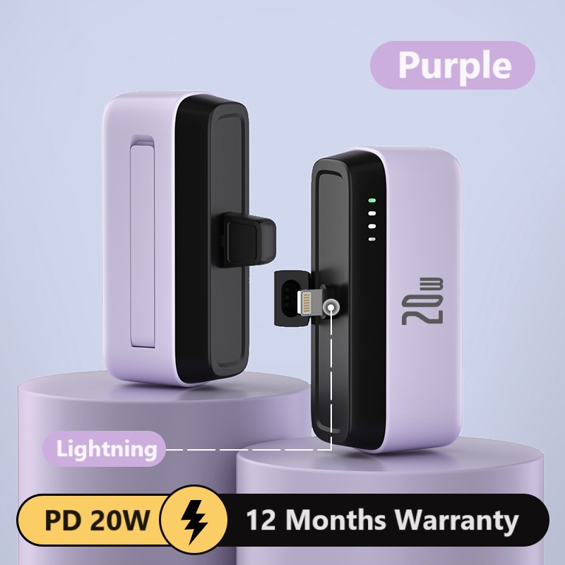AIRDROPTECH 5000mah Mini Power Bank 20W PD Fast Charging Powerbank ...