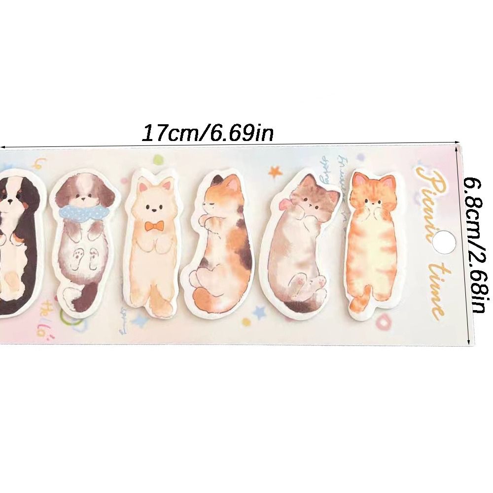 Creative Cartoon Animal Sticky Notes Note Mark Planner Organization Cat ...