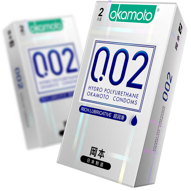 HYDRO POLYURETHANE OKAMOTO CONDOMS(RICH LUBRICATIVE) 002 2Pcs ...