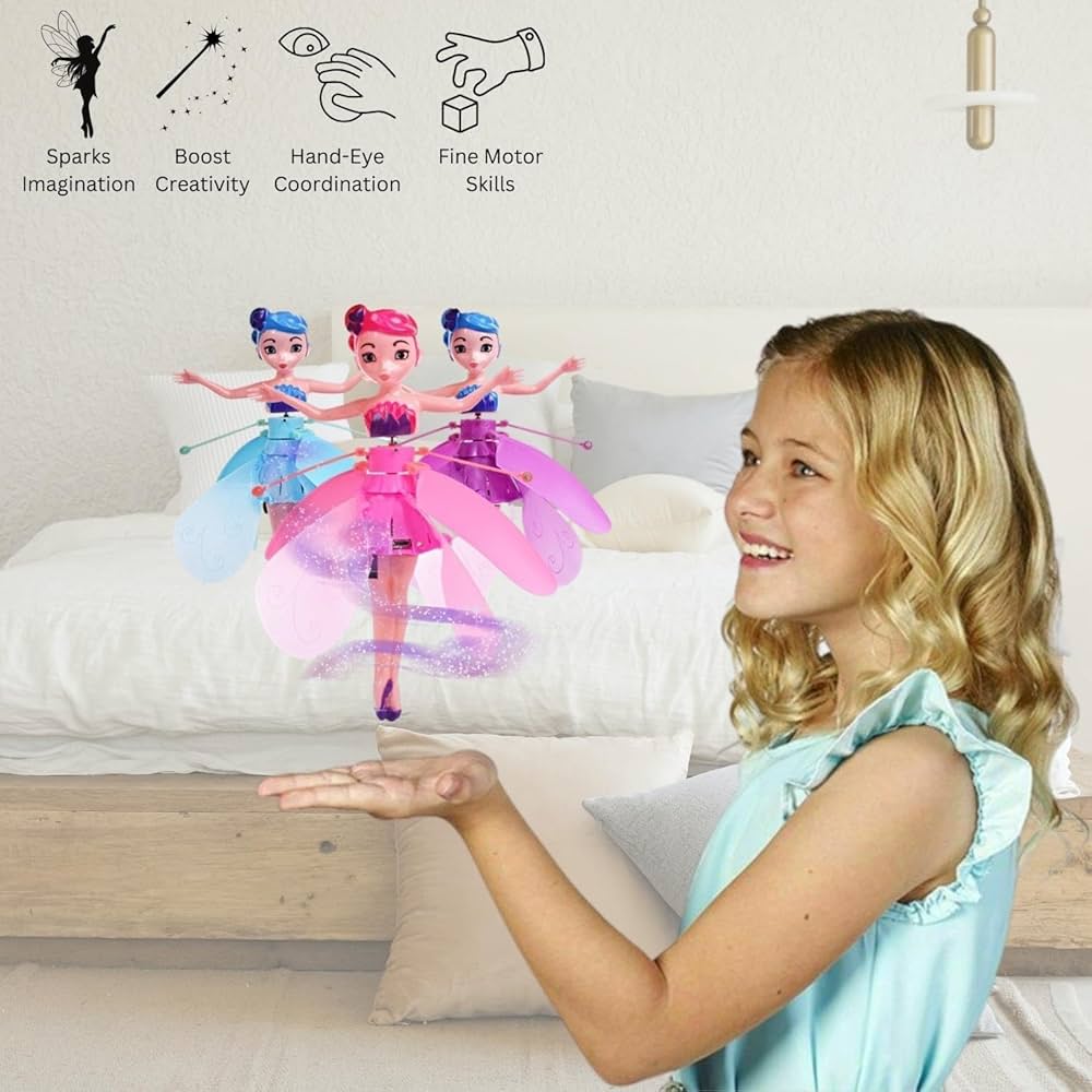 Magical Flying Fairy Toy Doll Hand Sensor Control USB Powered Magic ...