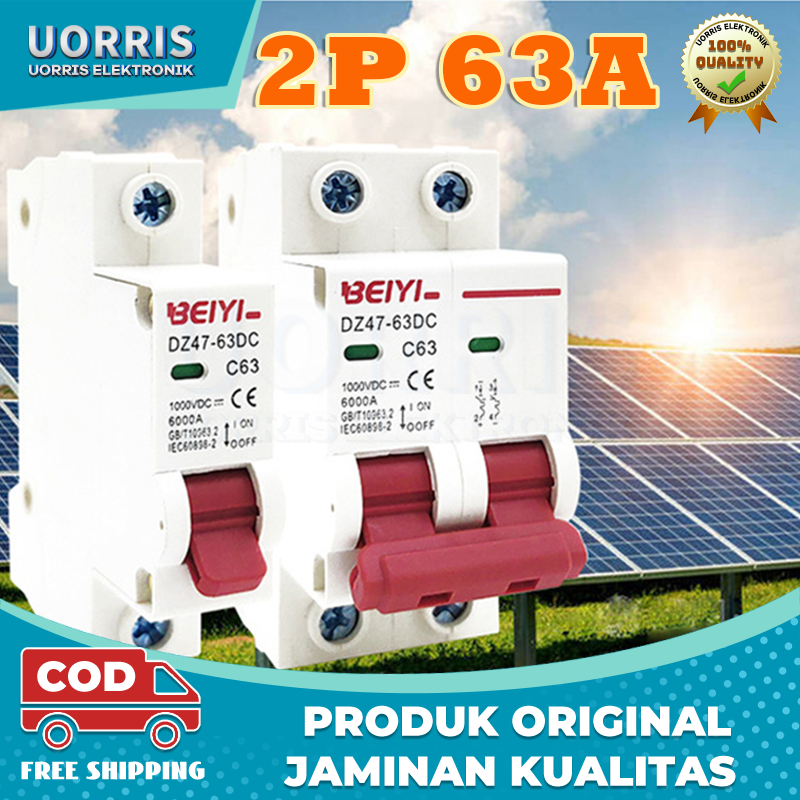 MCB DC 2P 63A Solar Panel 500V Circuit Breaker DC 2 Poles 63A Solar ...