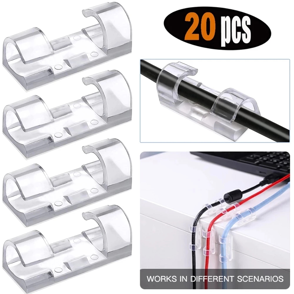 【Hottest Trends】5/20PCS Self Stick Wire Organizer Line Cable Buckle ...