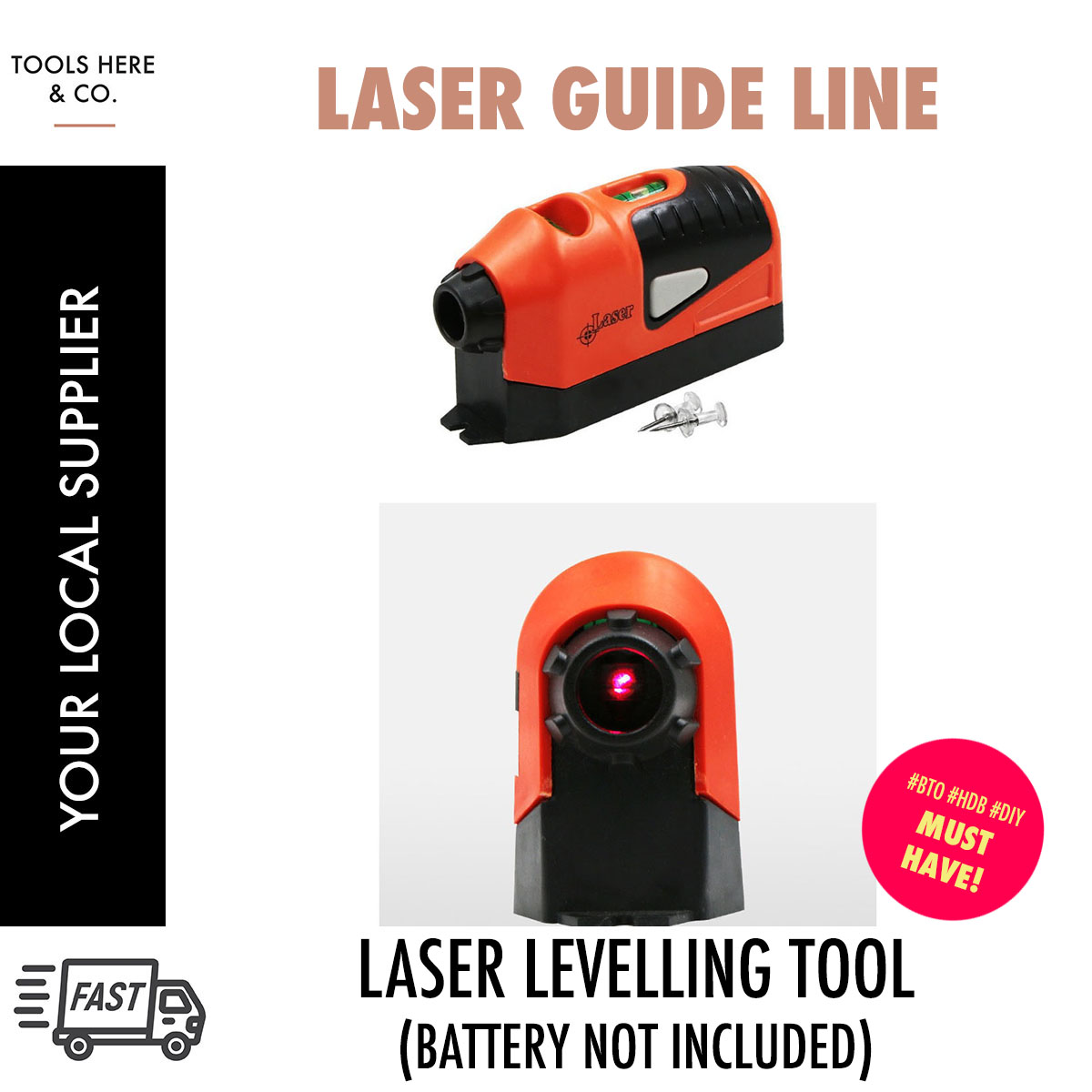Multipurpose Laser Levelling Laser Line Guide Tool (Battery Not ...