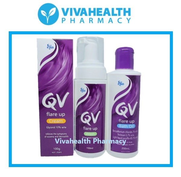 QV Flare Up series-100g Cream / 200mL Bath Oil/ 150mL Wash | Lazada ...