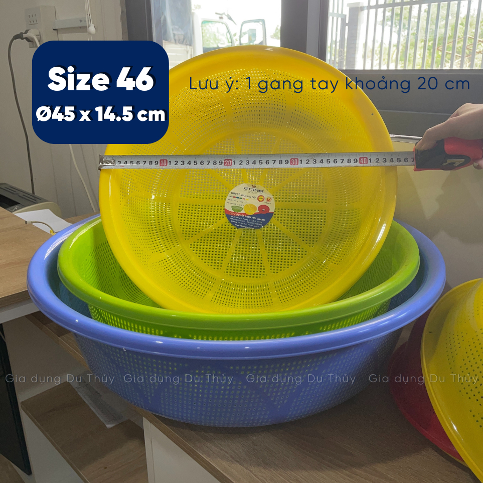 Rổ nhựa tròn loại lớn size 50-56 cm, nhựa PP chính phẩm có chân cao ráo ...