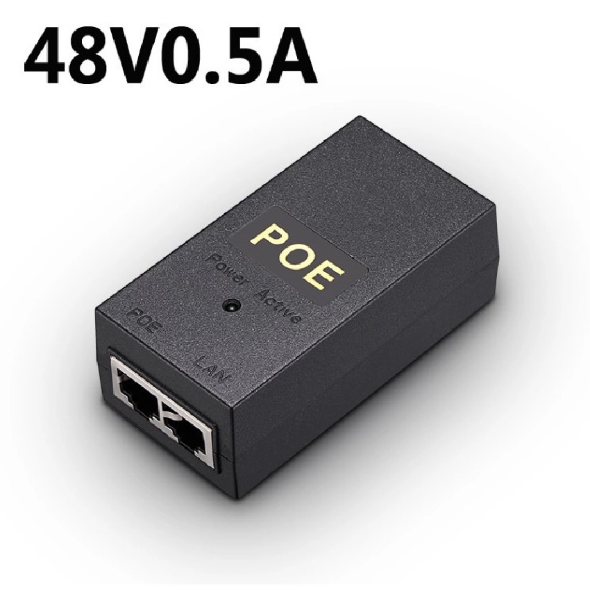 24V 1A Desktop POE Power Injector Ethernet Adapter POE Power Injector ...