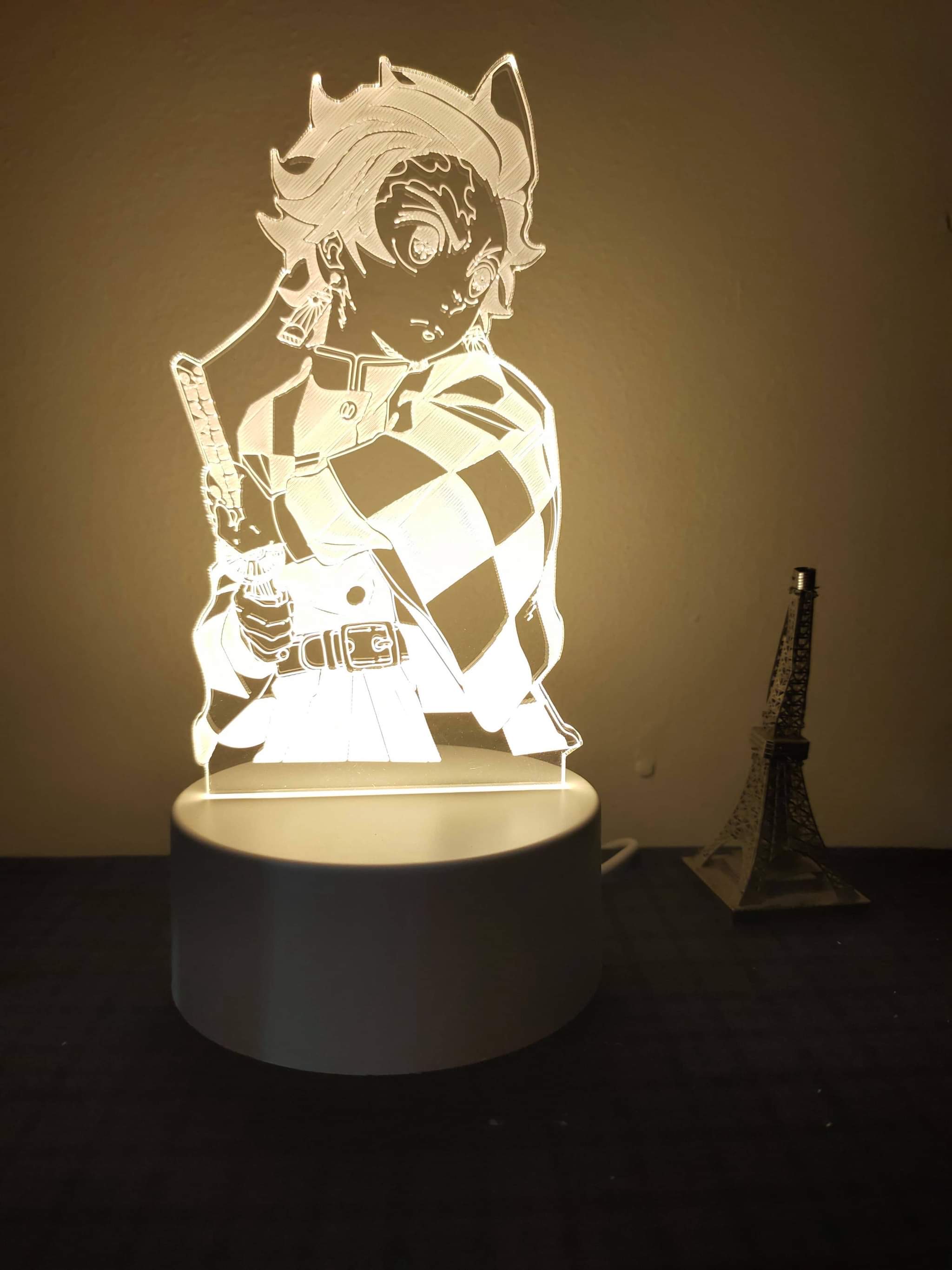 Demon Slayer LED Acrylic Lamp Tanjiro Nezuko Hashibira Zenitsu Anime ...