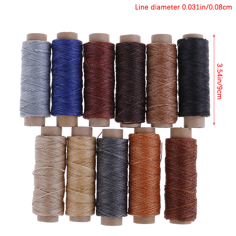 50m/Roll Leather Sewing Flat Waxed Thread Wax String Hand Stitching ...