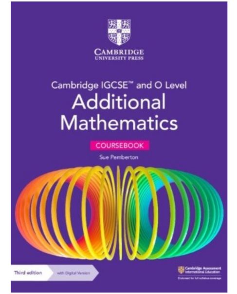 Cambridge IGCSE and O Level Additional Mathematics Coursebook 3rd Edition | Daraz.pk