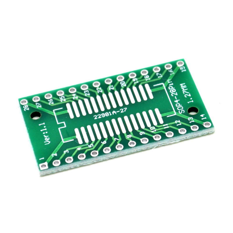 10Pcs Sop28 Ssop28 Tssop28 To Dip28 Pin Adapter Converter Pcb Board ...