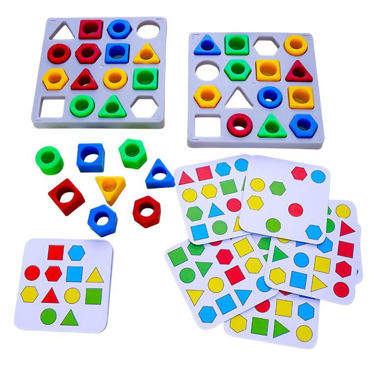 Shape Matching Puzzle Geometric Shape Matching Game Puzzle for Color ...