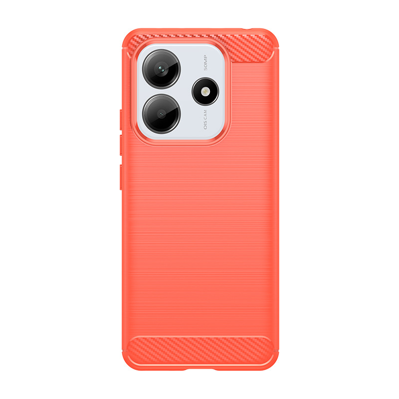 Xiaomi Redmi Note 14 5G Case, Flexible TPU Bumper with Brushed Carbon ...