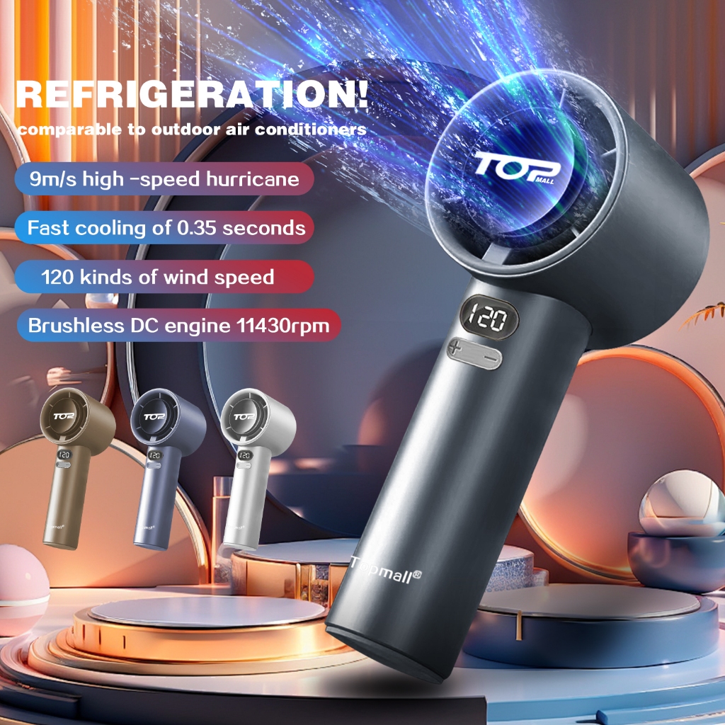 Portable Turbine Hurricane Fan - 9m/s Powerful Wind Speed, 0.35 Seconds ...