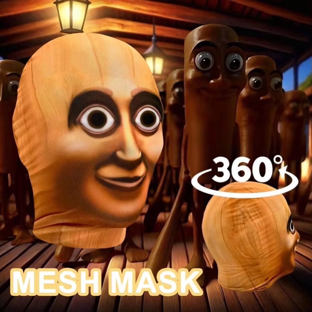 Funny 3D Printed TungTungTung Cosplay Props Costumes Full Face Role ...